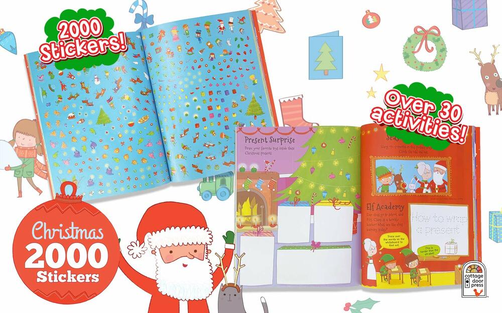 2000 Stickers Christmas Activity and Sticker Book - - Blue Turtle Toys